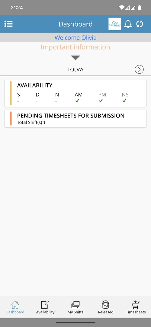 Member Guide - Submitting a Timesheet