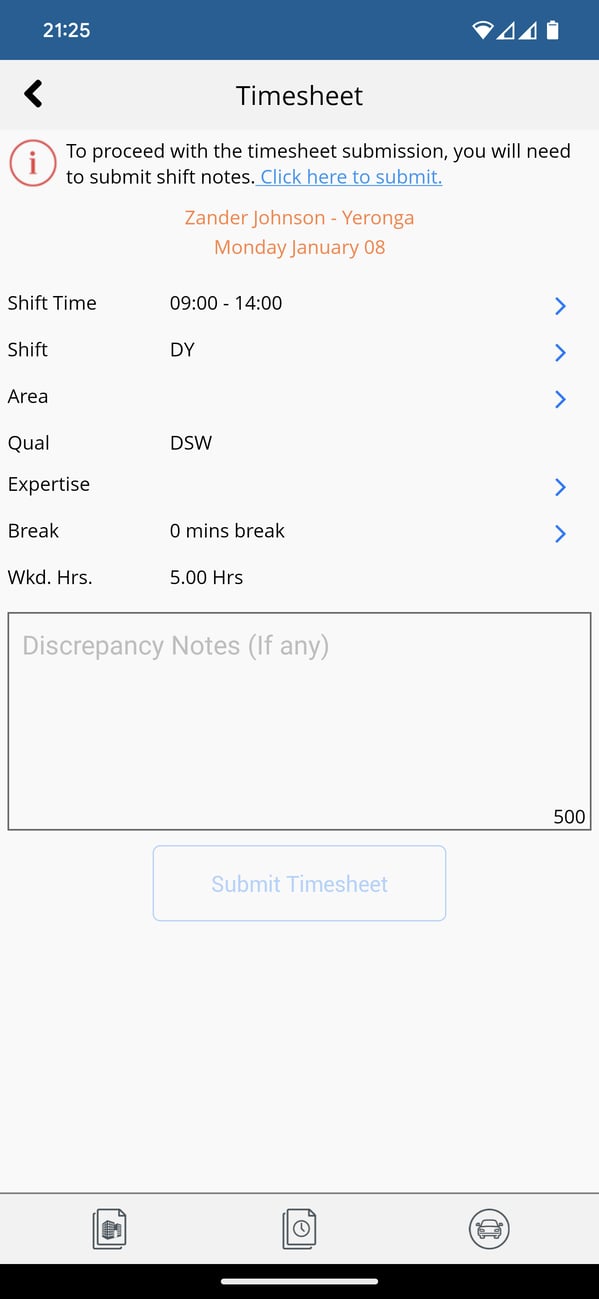 Member Guide - Submitting a Timesheet