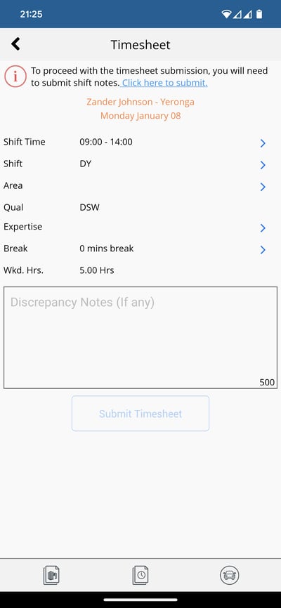 Member Guide - Submitting a Timesheet